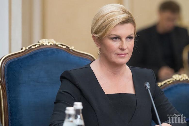 Президентката на Хърватия Промяната на границите на Балканите ще