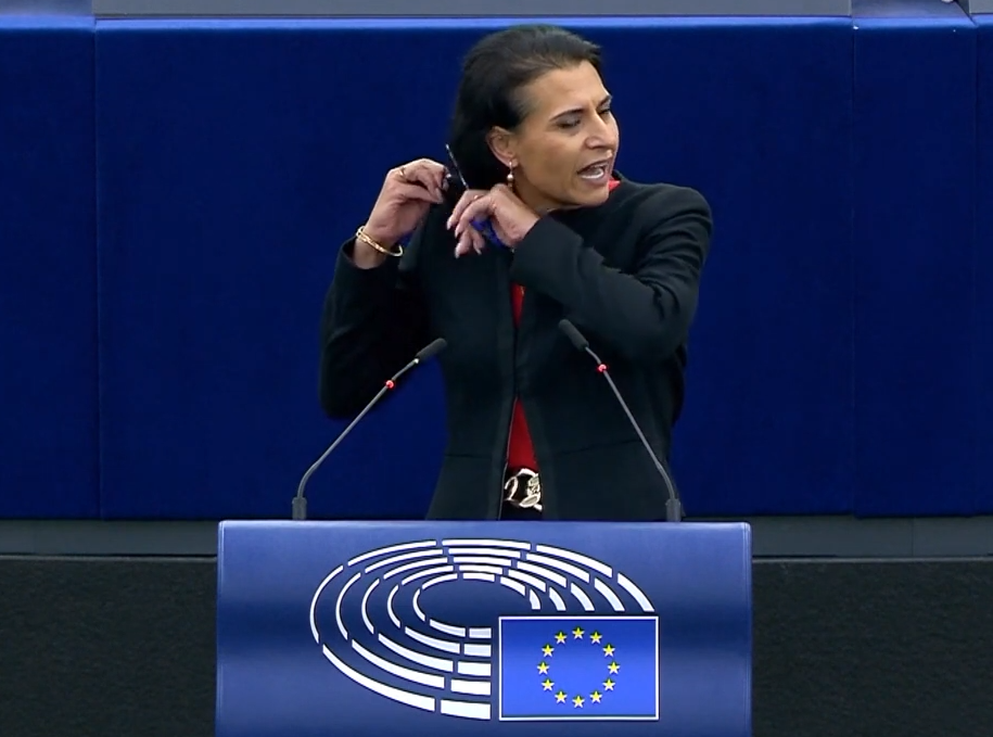 Шведска депутатка си отряза косите на трибуната в ЕП ВИДЕО Информационна агенция ПИК