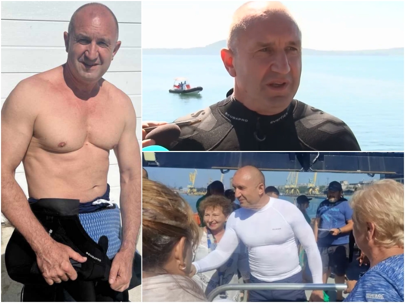 Радев показа супер форма президентът се пусна гол до кръста СНИМКИ Информационна агенция ПИК