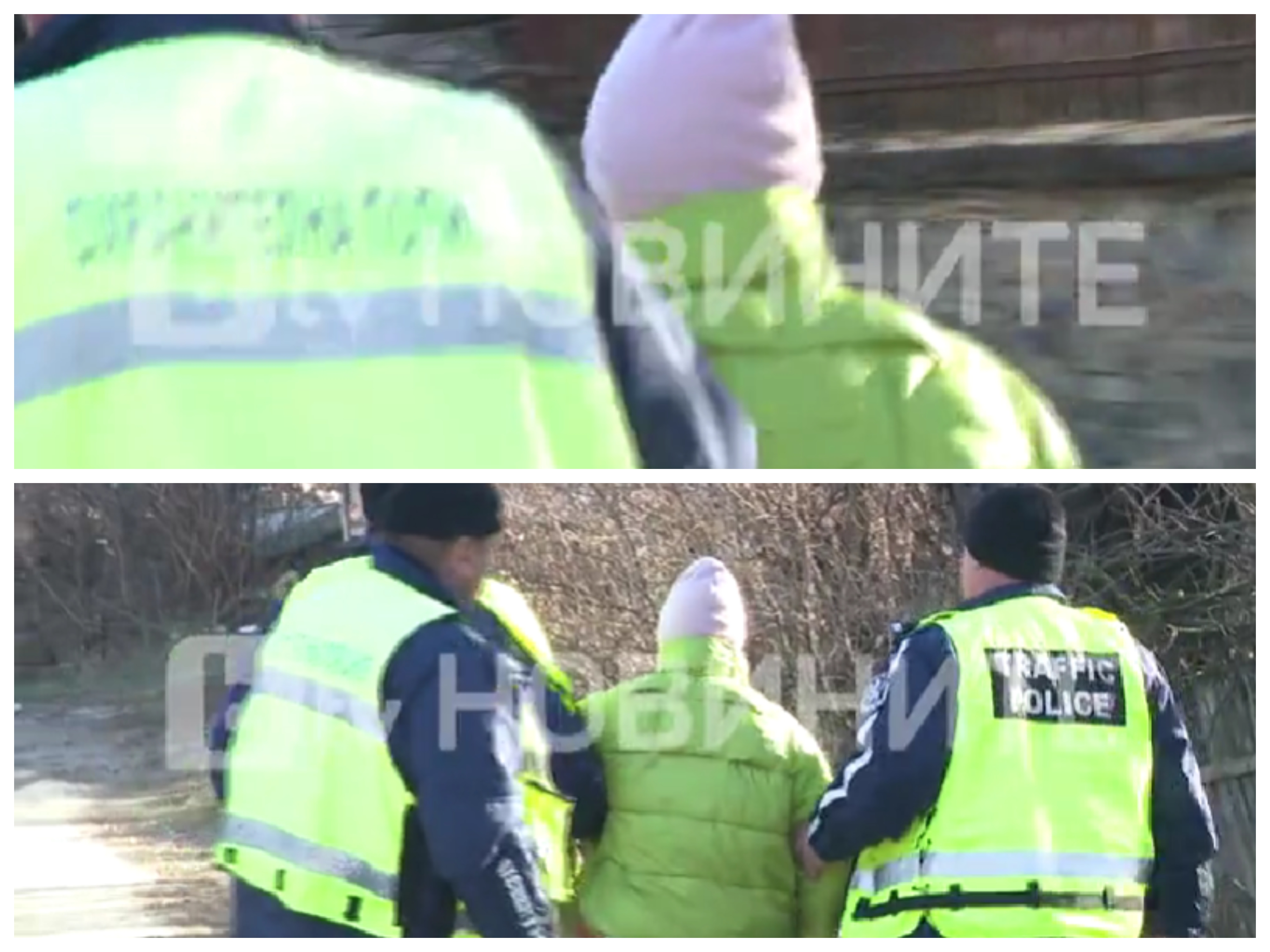 Вижте ПЪРВИ КАДРИ от задържането на майката заподозряна за клането на двете й деца ВИДЕО