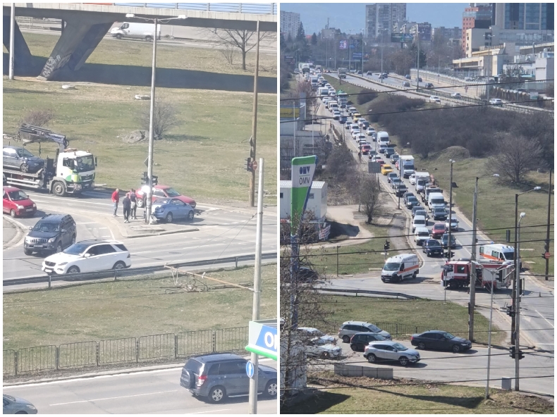 Катастрофа предизвика огромно задръстване в София Информационна агенция ПИК